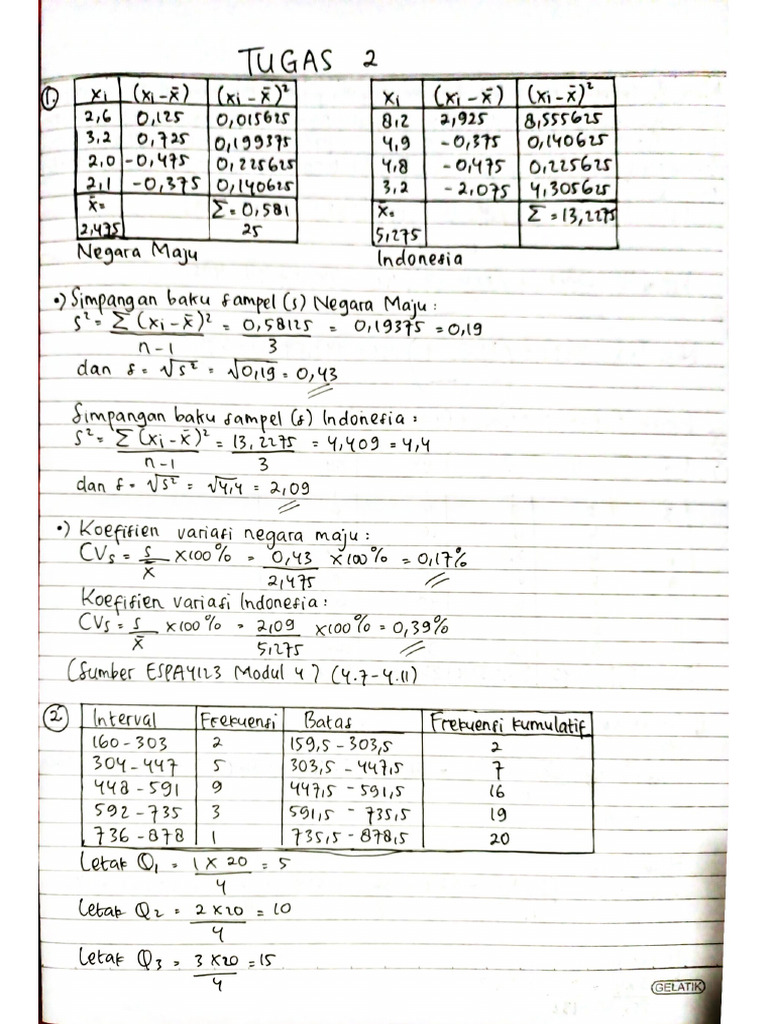 Tugas 2 Statistika | PDF