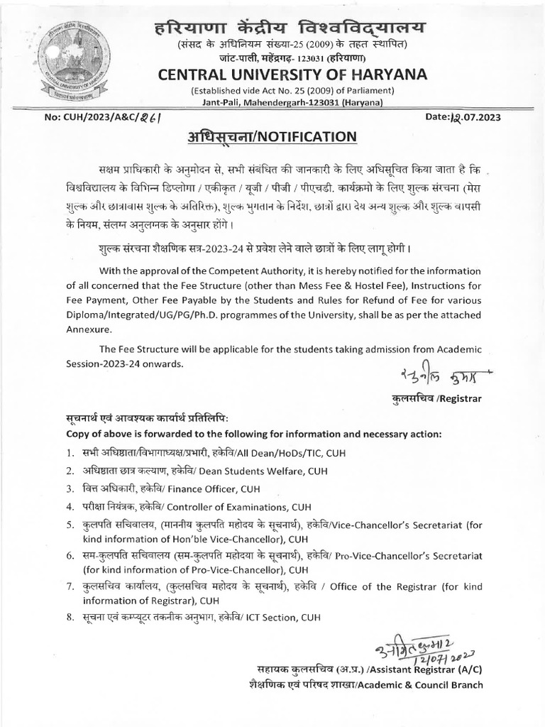 Fee Structure-2023-24 - 220424 | PDF