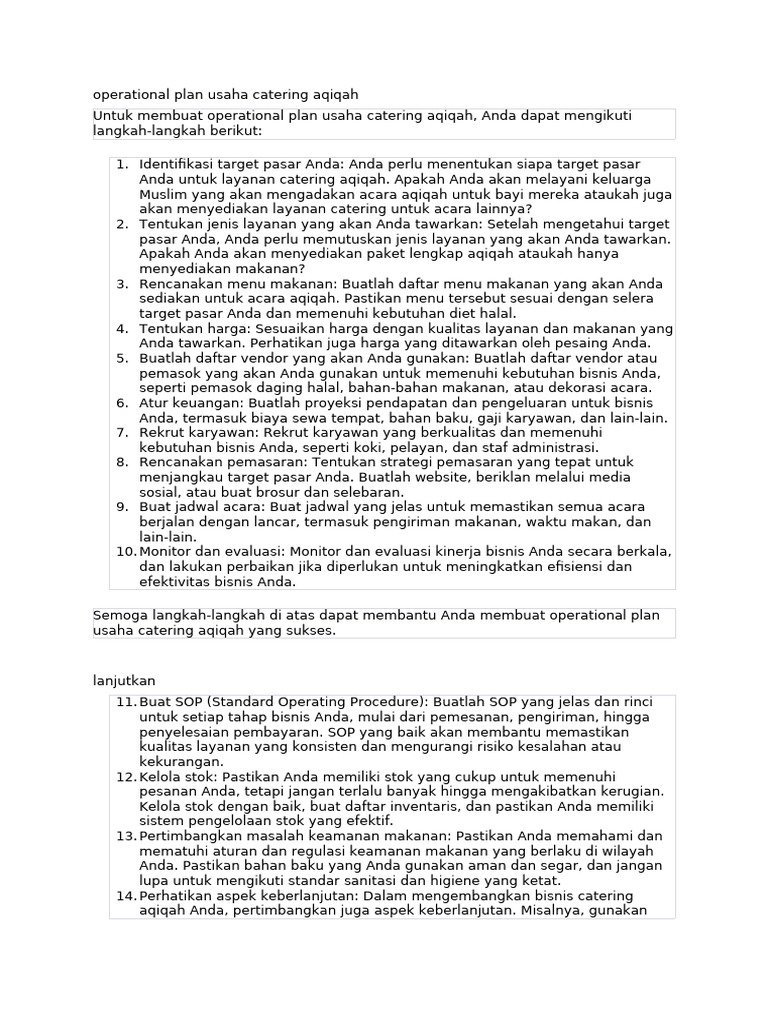 Operational Plan | PDF