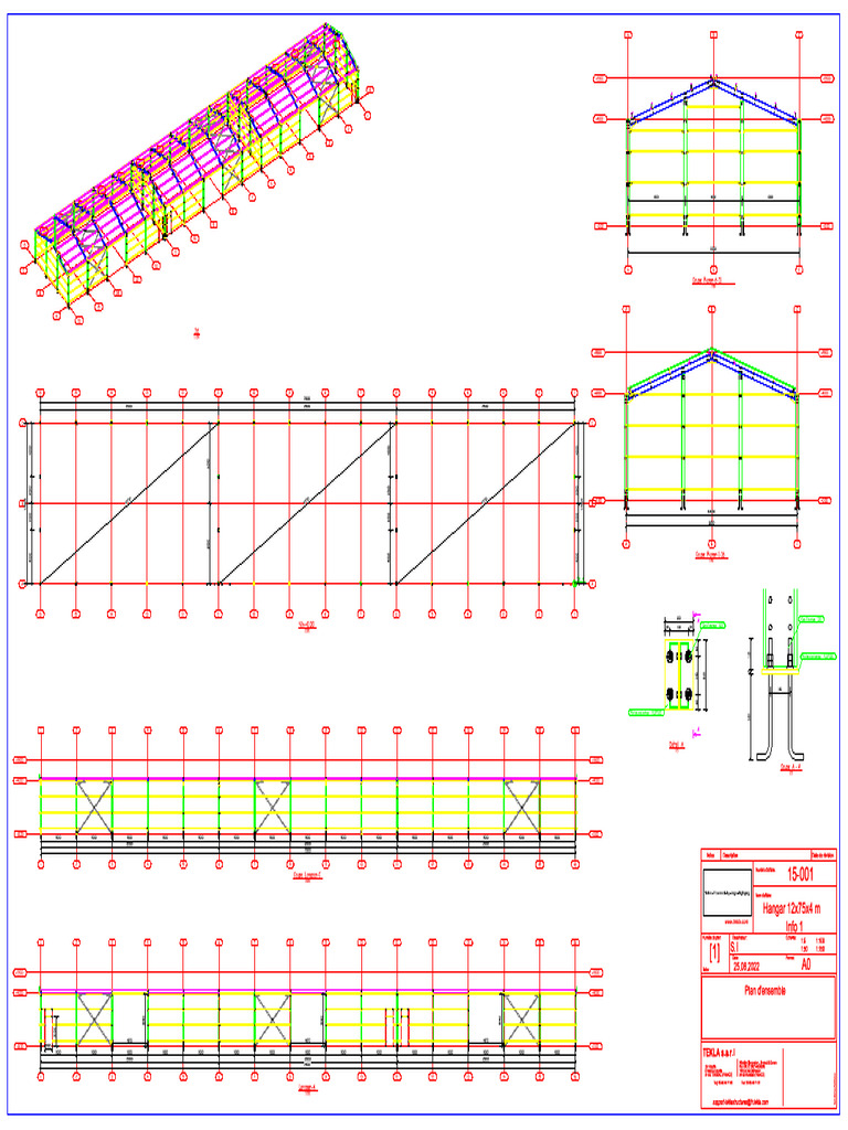 1 - Plan D'ensemble Hangar 12x75x4 Sarl DWS-Model | PDF