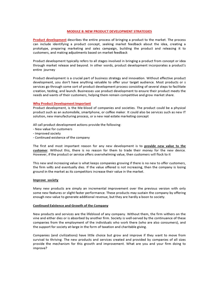 Marketing MAnagement Module 8 and 9 | PDF | Marketing | Market (Economics)
