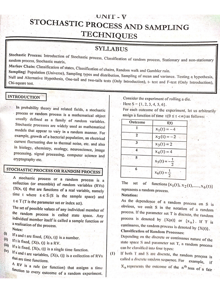 Unit 5 CSE | PDF | Markov Chain | Stationary Process