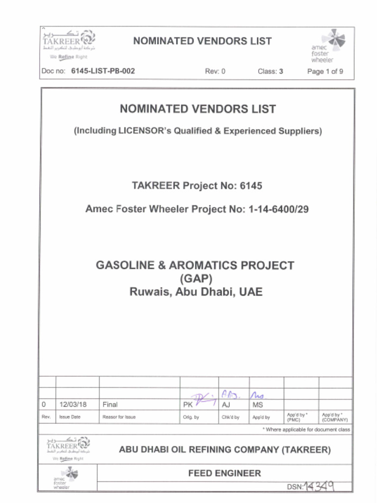 Adnoc Avl Gap Nominated | PDF | License