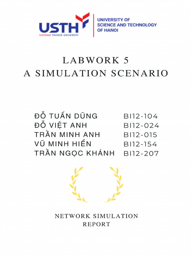 NETWORK SIMULATION - Group 1's LABWORK 5 Report | PDF | Computer ...