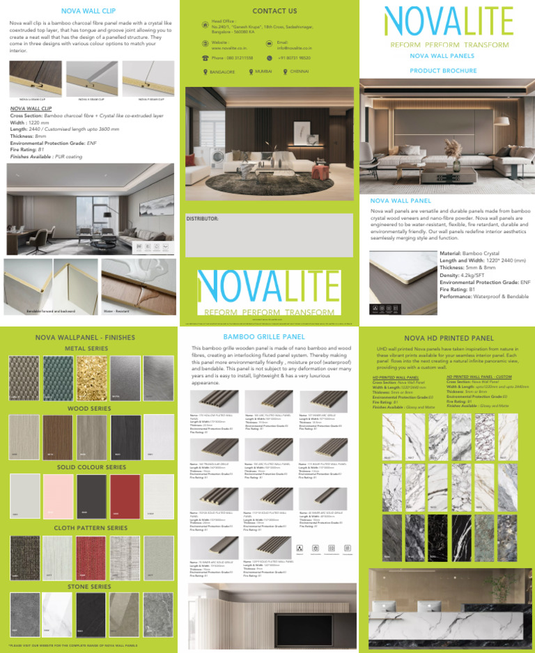 Nova Panels Brochure | PDF | Wall | Building Engineering