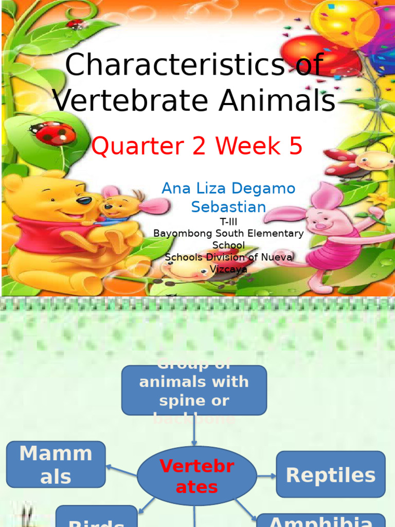 Q2 WK 5 Characteristics of Vertebrate Animals Day 2 | PDF | Zoology