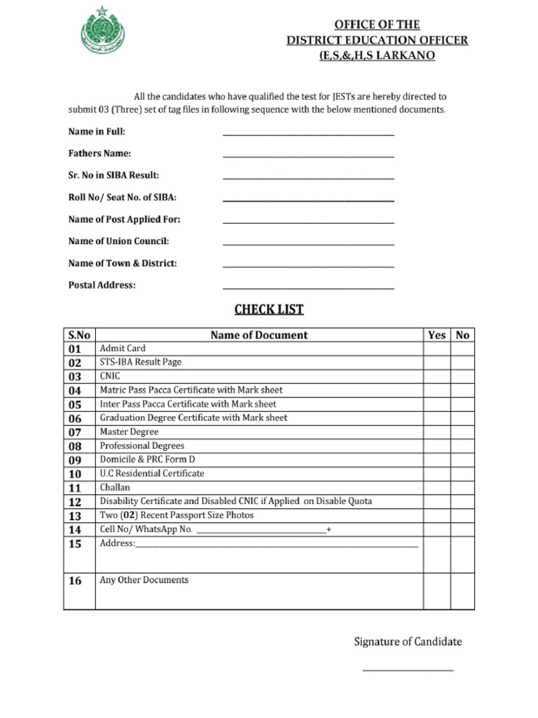 Check List For New ES&HS | PDF