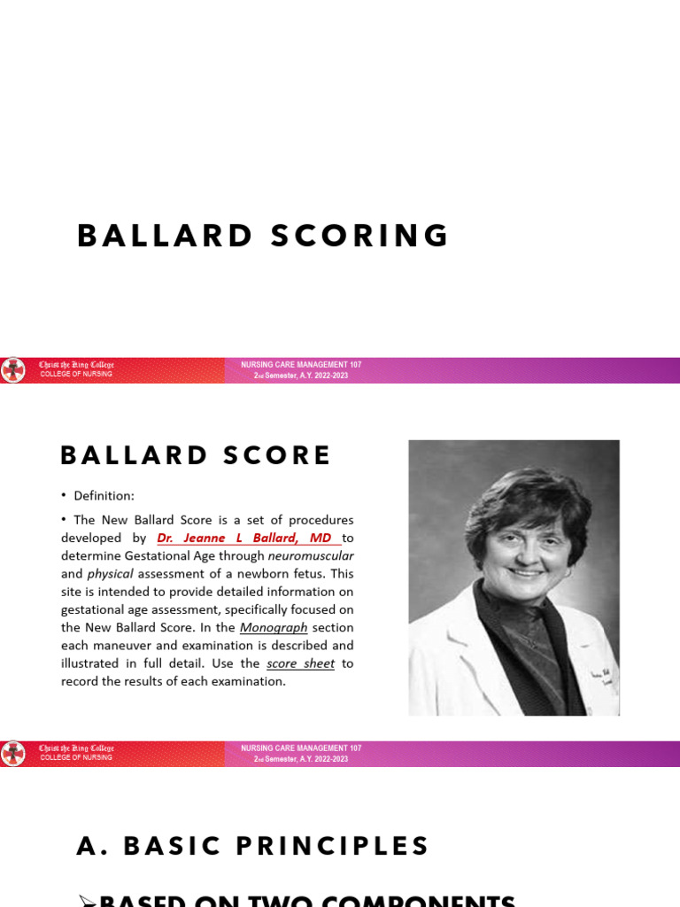 NCM 107 Ballard Scoring | PDF | Anatomical Terms Of Motion | Labia