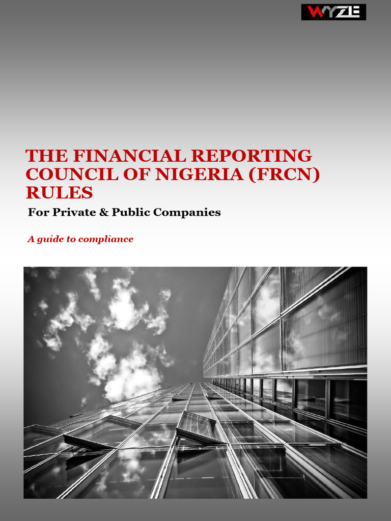 The Financial Reporting Council of Nigeria FRCN Rules For Private ...