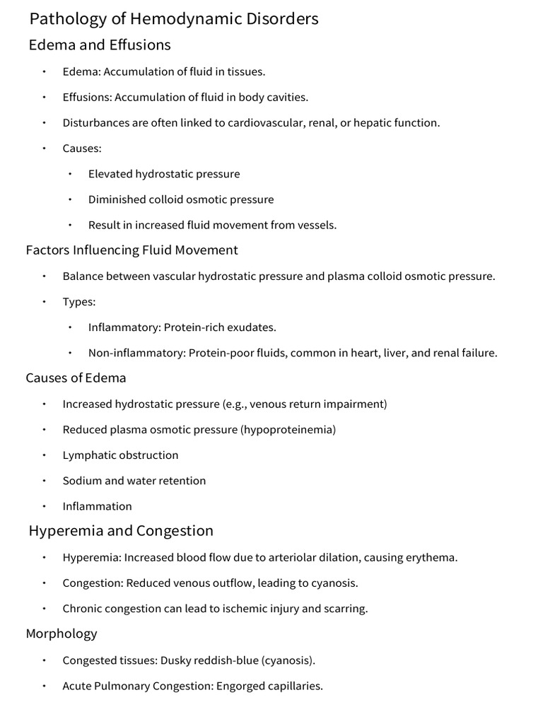 Hemodynamic Disorders, Infarction and Schock - Notes | PDF ...