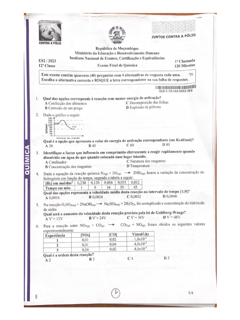 Exames de Quimica | PDF