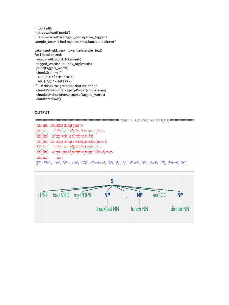 NLTK Text Tokenization and Tagging | PDF