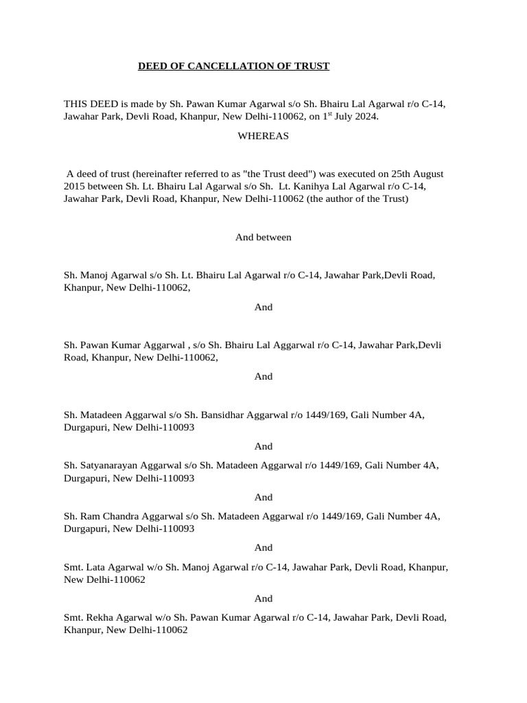 Dissolution Deed Balaji Education Trust 01.07.2024 | PDF | Private Law | Personal Finance