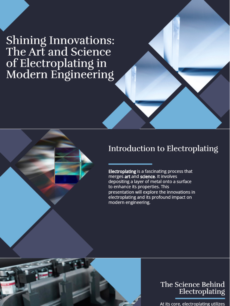 Slidesgo Shining Innovations The Art and Science of Electroplating in Modern Engineering ...