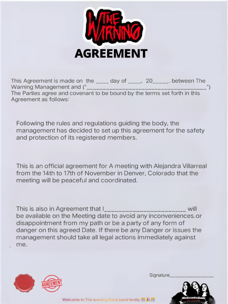 Warning Agreement Letter | PDF