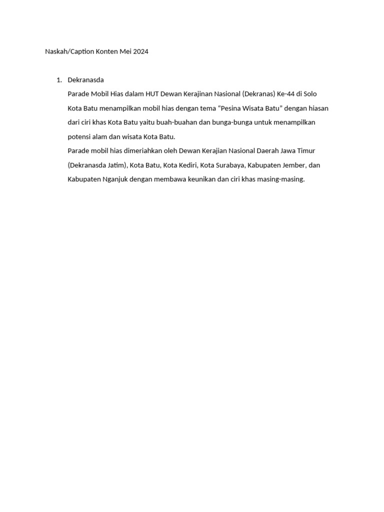 Contoh Naskah Press Realeas Sosial Media Naskah | PDF