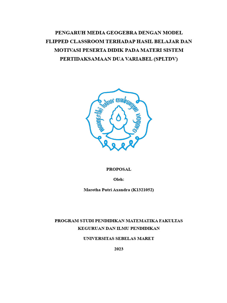 Proposal Metopen Kuanti - Maretha Putri K1321052 | PDF