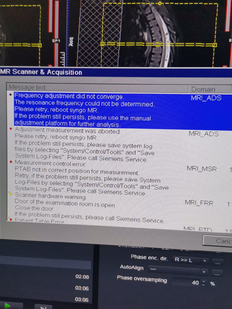 MRI ERROR Massage1 | PDF