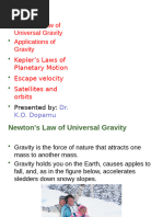 Universal Law of Gravitation Notes | PDF | Gravity | Orbit