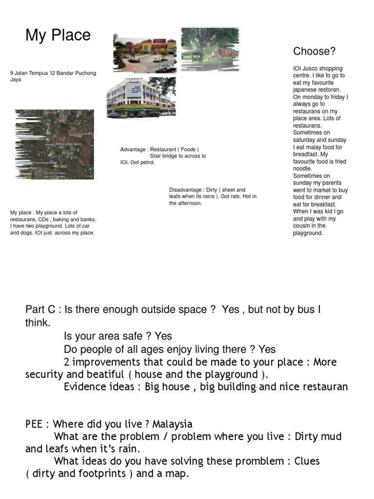 My Place Area | PDF