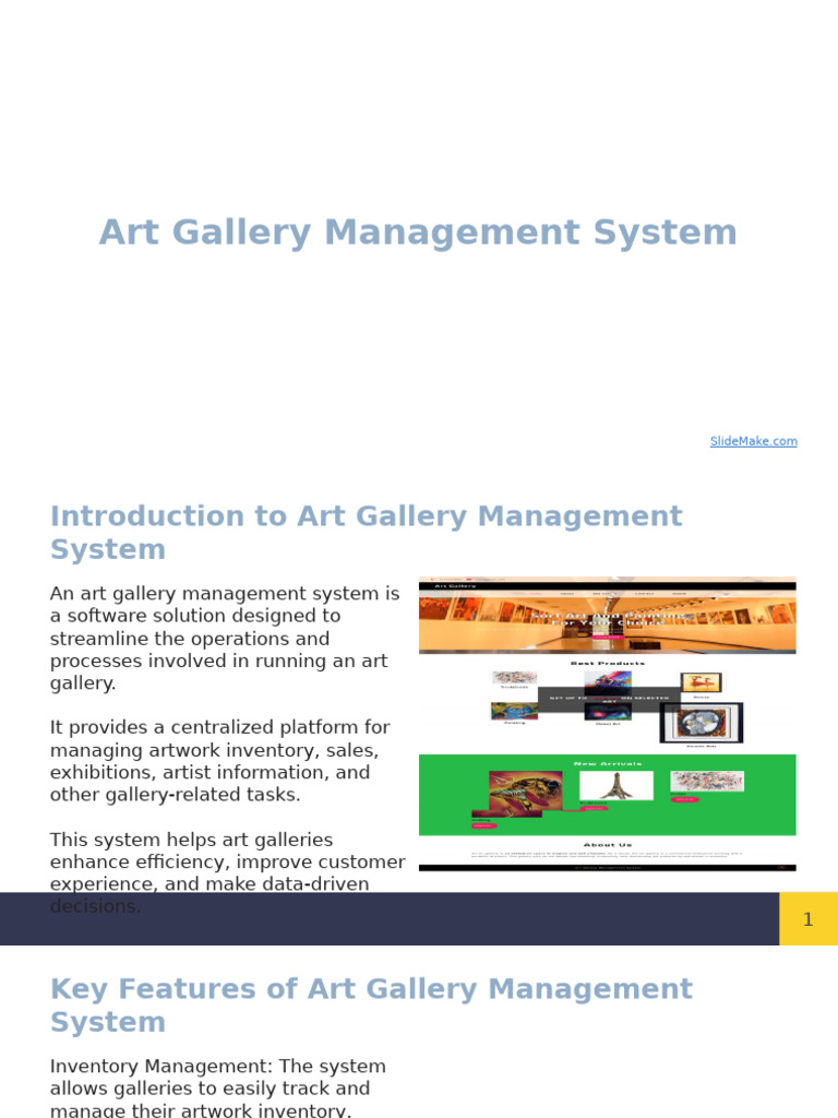 Art Gallery Management System | PDF | Customer Relationship Management | Sales