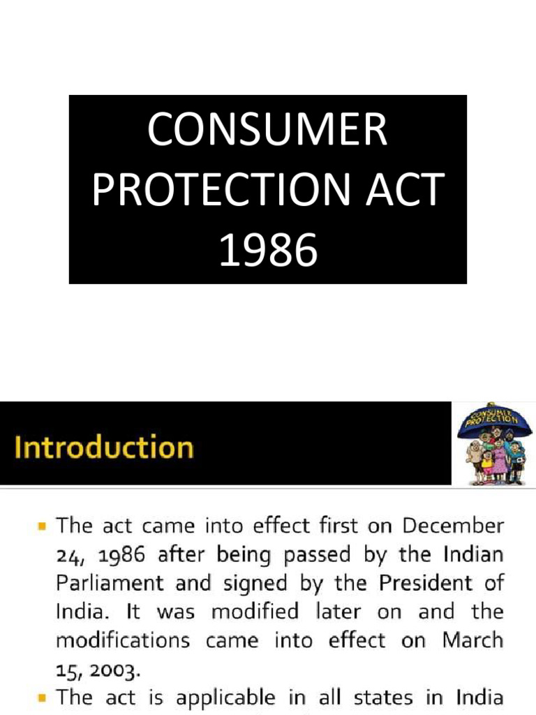 Consumer Protection Act | PDF