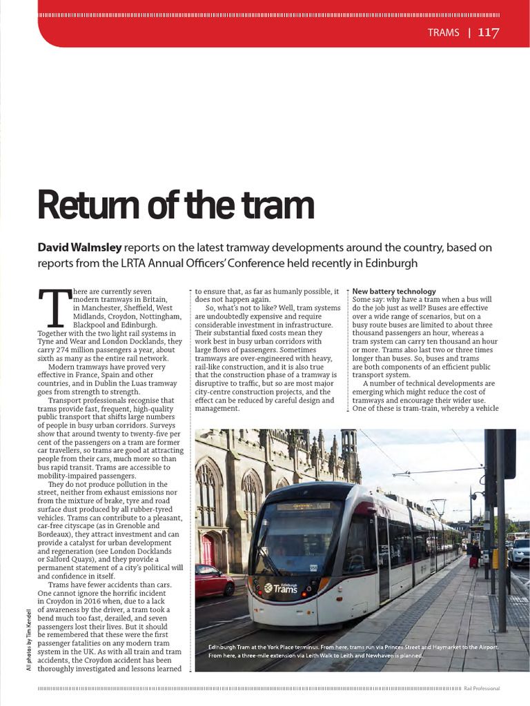 UK Tramway Developments and Innovations | PDF | Tram | Light Rail