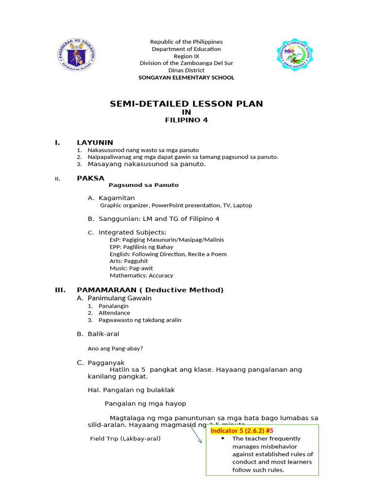 Cot - DLP - Filipino 4 | PDF