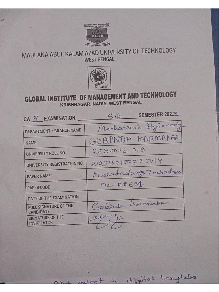 Gobinda - Karmakar Ca3 | PDF