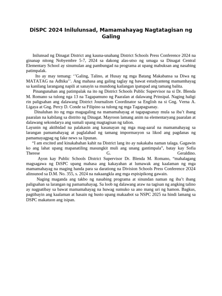 Dispc 2024 (News) | PDF