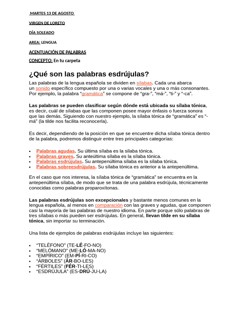 Tarea Fabri Len-Cs Soc | PDF | Sílaba | Fonética