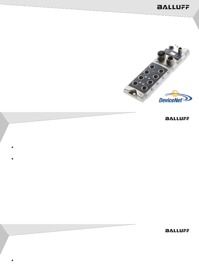 Balluf - Devicenet Configuration With Abb | PDF | String (Computer Science) | Byte