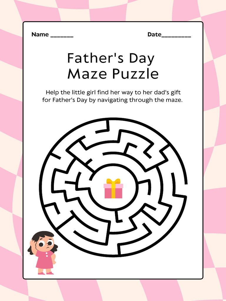 Father's Day Maze Puzzle Guide | PDF