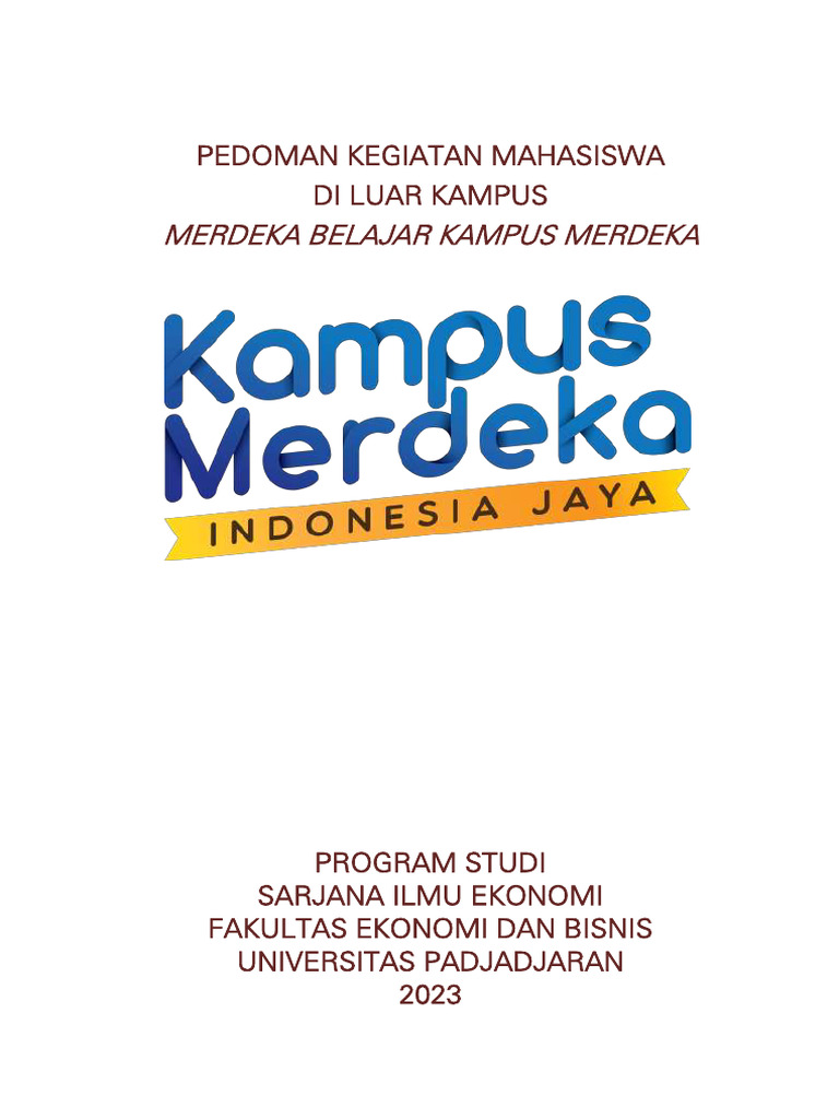 Pedoman Pelaksanaan MBKM Prodi IE Unpad Maret 2023 | PDF