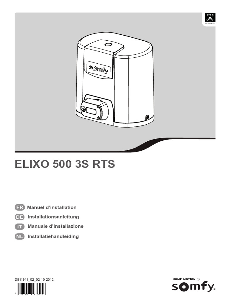 Notice d'installation Elixo 500 3S RTS | PDF | Électrotechnique ...