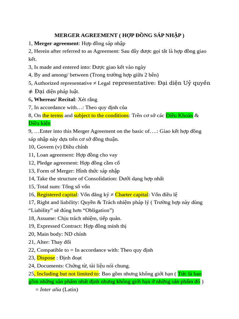 Merger (Sáp Nhập) | PDF