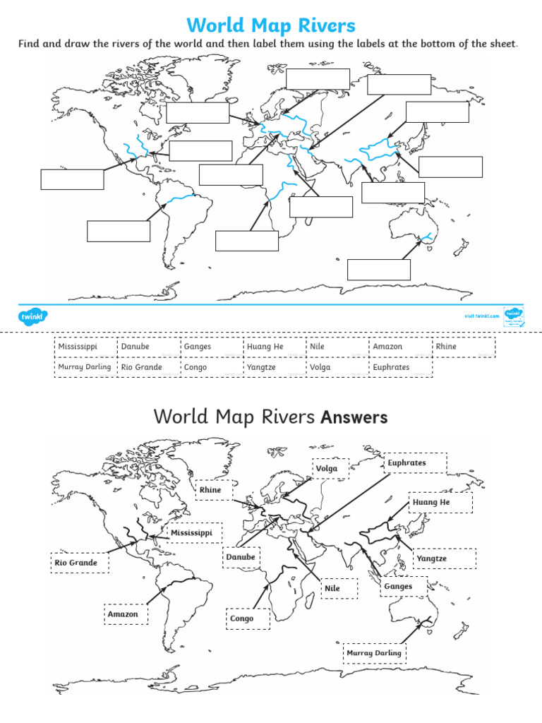 World Map Rivers Labelling.198347487 | PDF