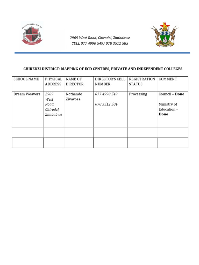 Dream Weavers Clearance Form | PDF
