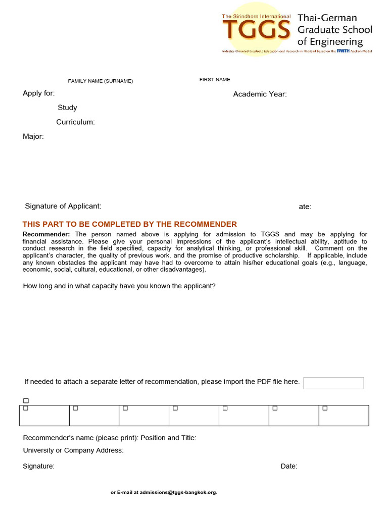 02 Letter of Recommendation Form Piyatida 05022024 | PDF | Engineering