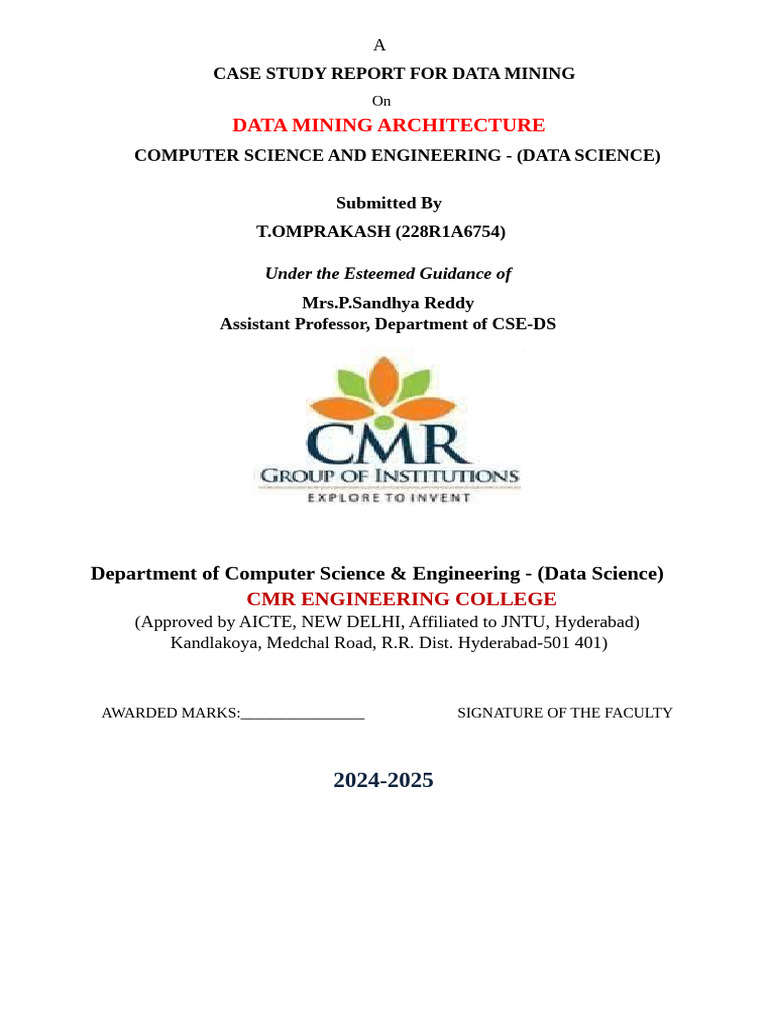 DM Case Study | PDF | Data Mining | Data Science