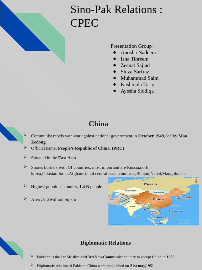 Sino-Pak Relations - CPEC | PDF | Pakistan