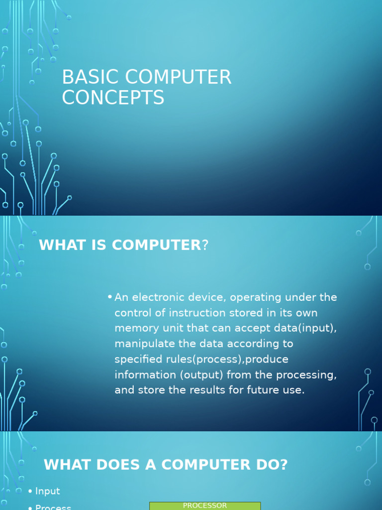 Basic Computer Concepts | PDF