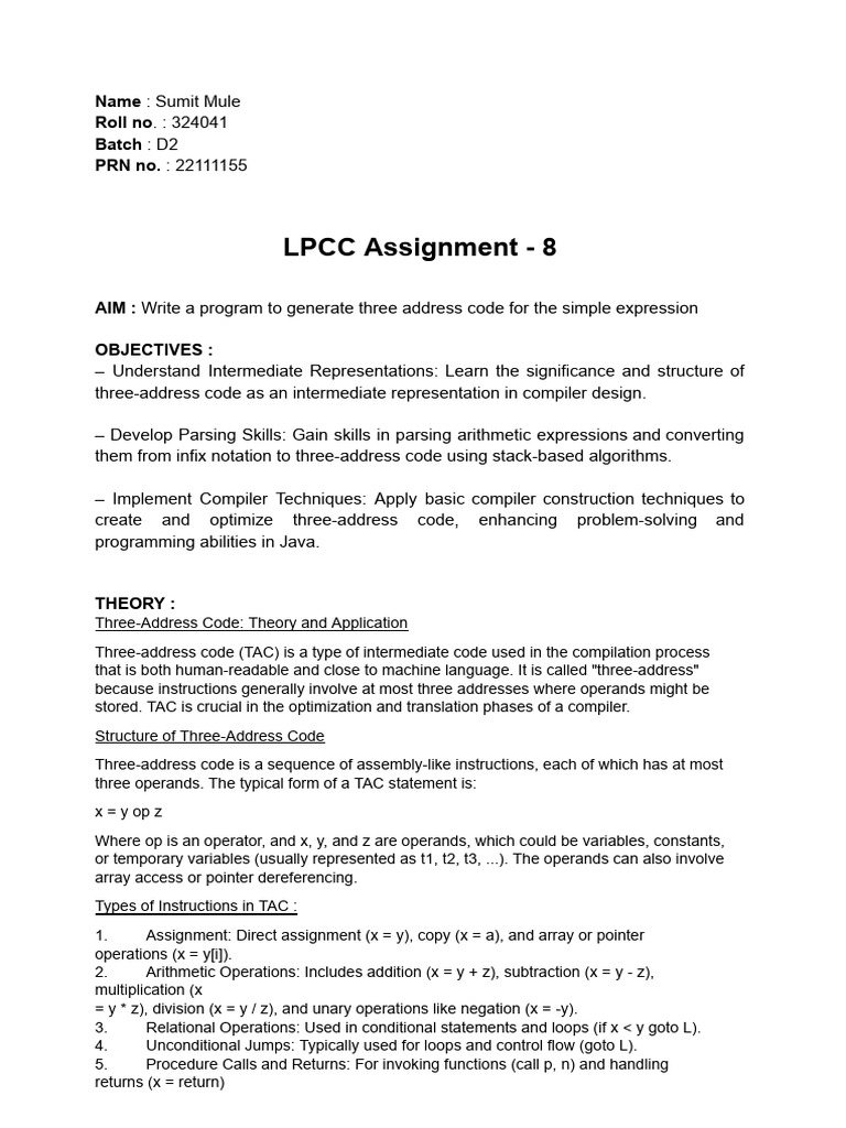 Lpcc Assignment 8 324041 Pdf Pointer Computer Programming Compiler