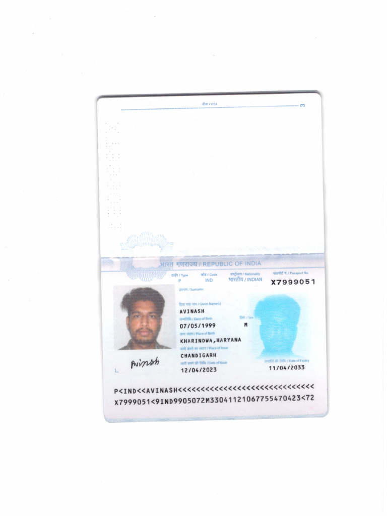 Avinash Passport | PDF