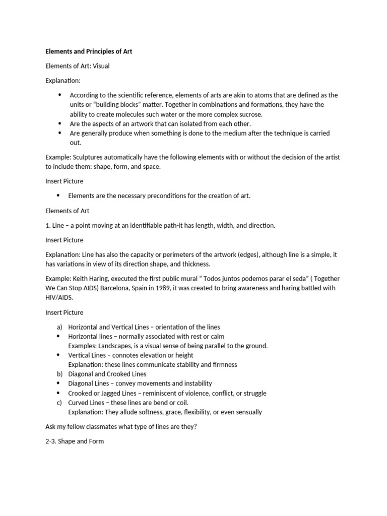 Elements and Principles of Art | PDF | Tempo | Color