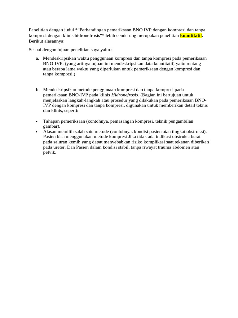 Alasan Kti Bno-Ivp | PDF