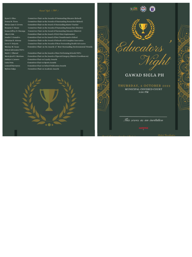 Gawad Sigla PH Semi Final Program | PDF