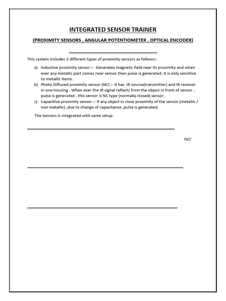 Integrated Sensor Trainer 1 | PDF | Sensor | Electrical Engineering