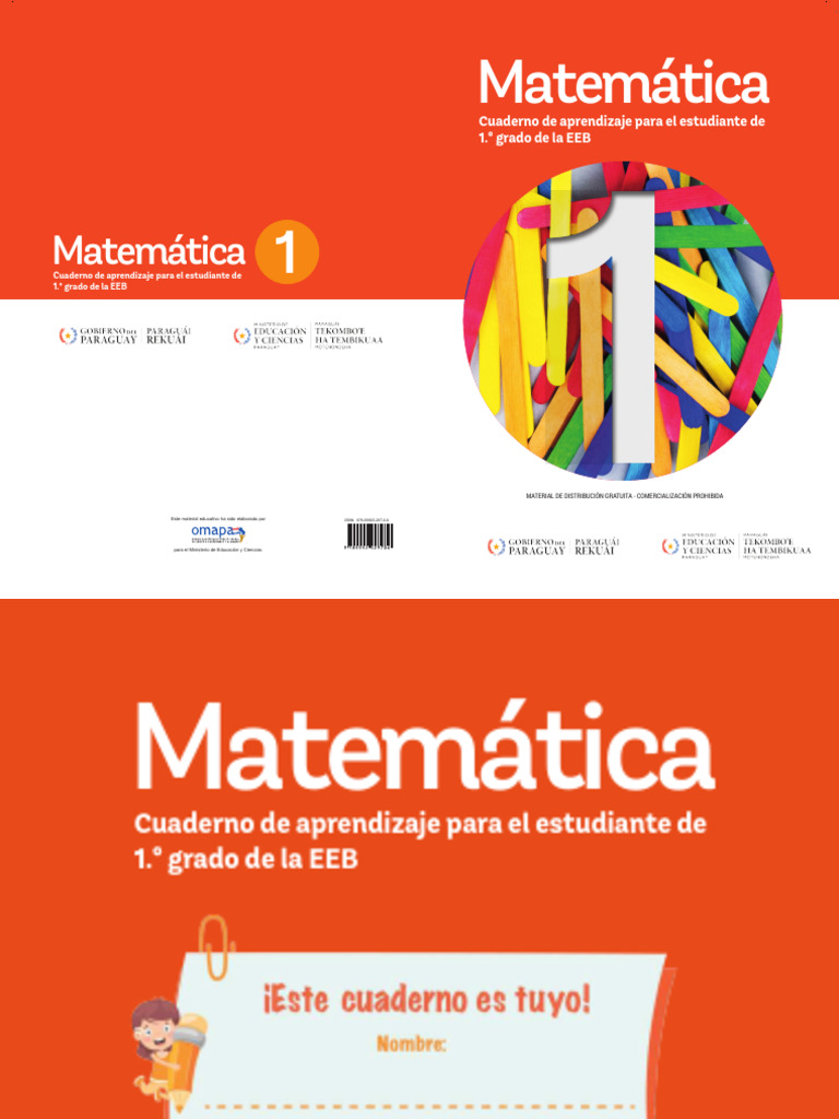 Cuaderno Matemática 1 Grado Pdf Cognición