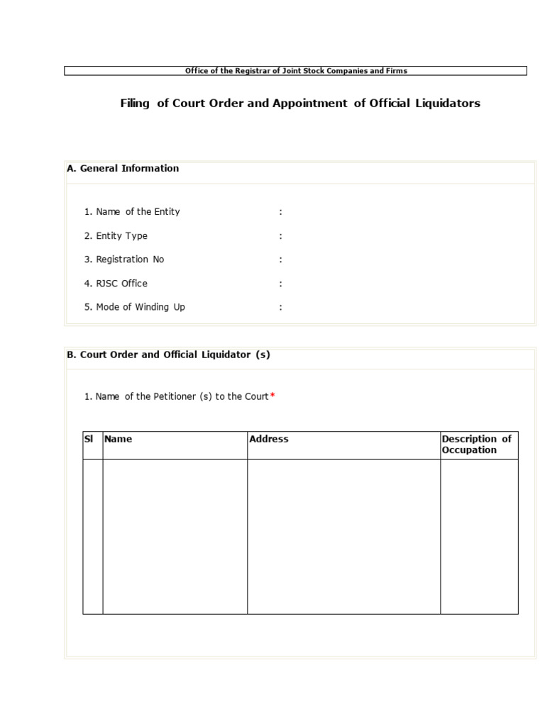Court Order and Appointment of Official Liquidators | PDF